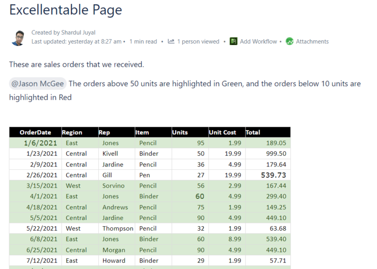 5 tips for your Confluence Excel sheets